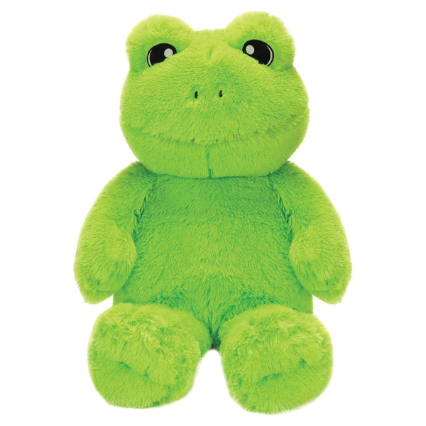 Plush Green Frog Large Size Embroidered Eyes – The Pink Pigs