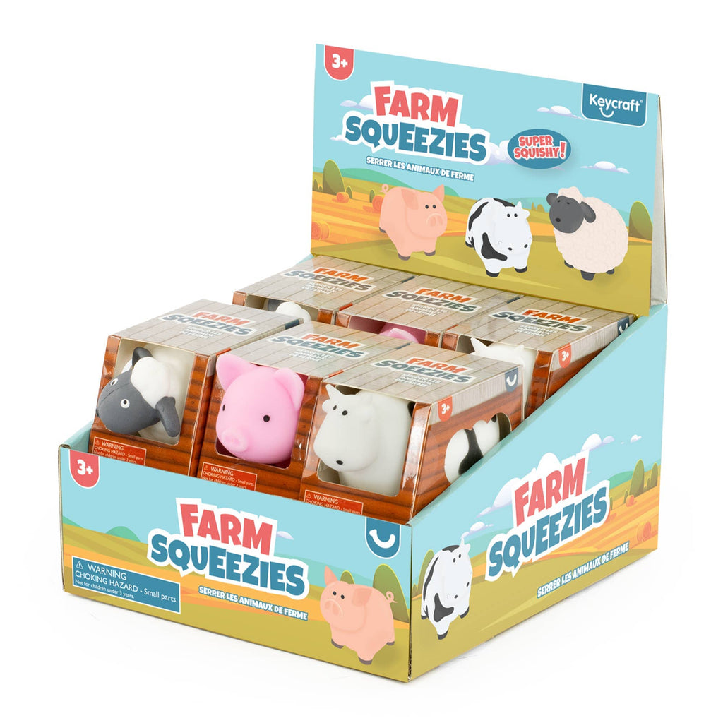Farm Squeezies Squishy Pig, Cow or Sheep Fidget Toy – The Pink Pigs