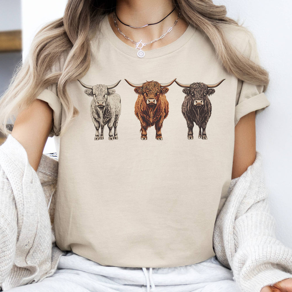 Three Amigos Highland T Shirt for the Cow Lovers – The Pink Pigs
