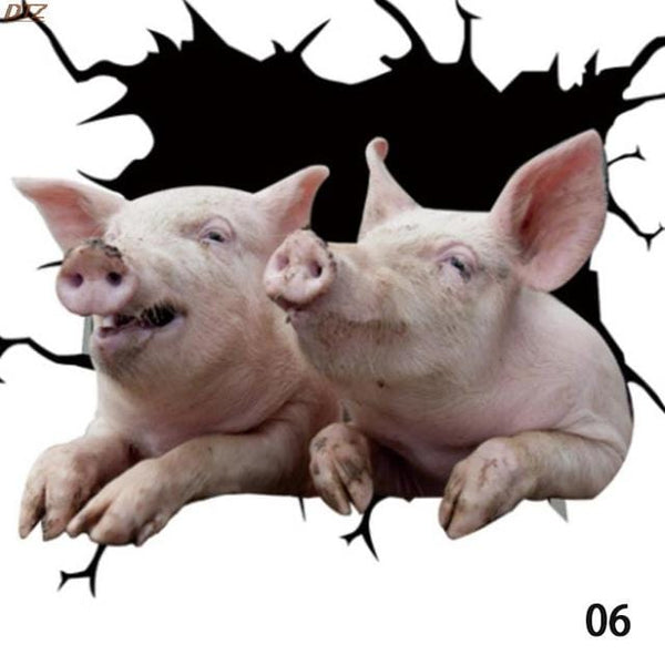 Pigs Breaking Out Car Sticker Decal for Window – The Pink Pigs