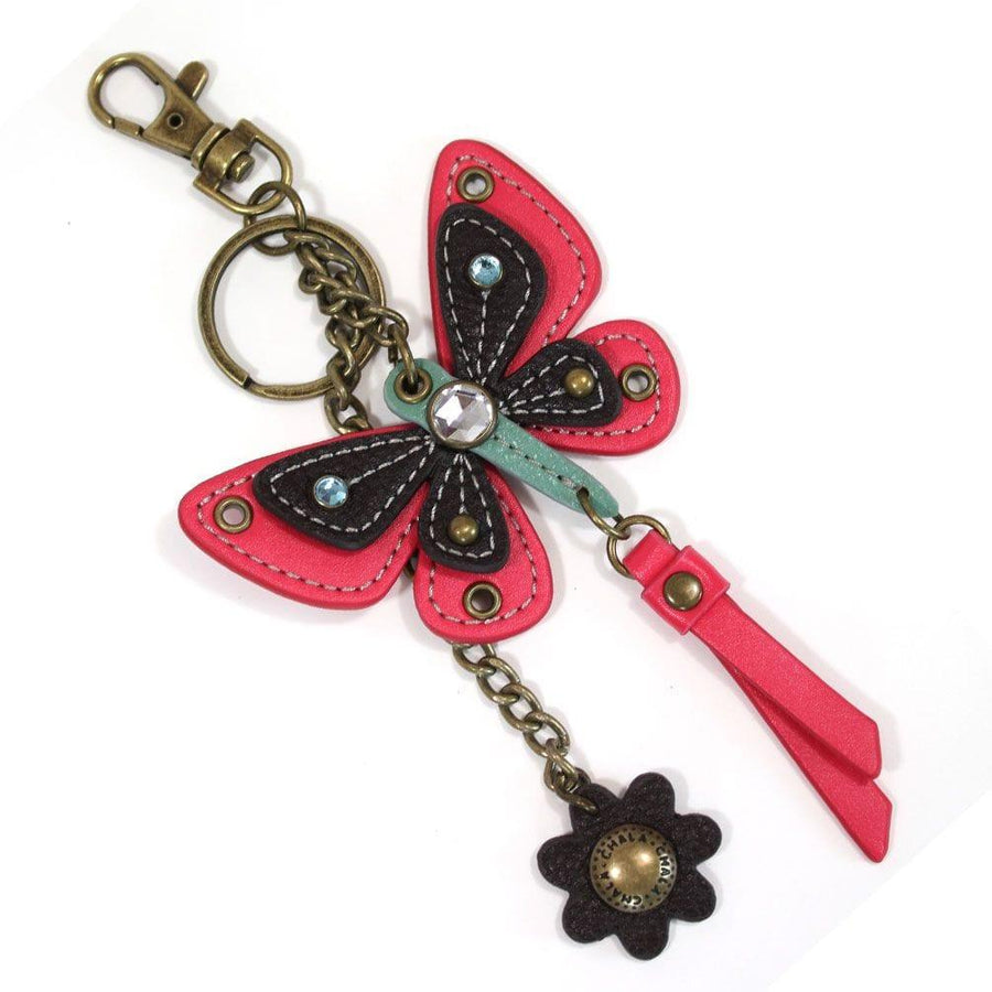 CHALA - DRAGONFLY & FLOWER- CHARMING KEYCHAIN | Animal Lover Gifts ...