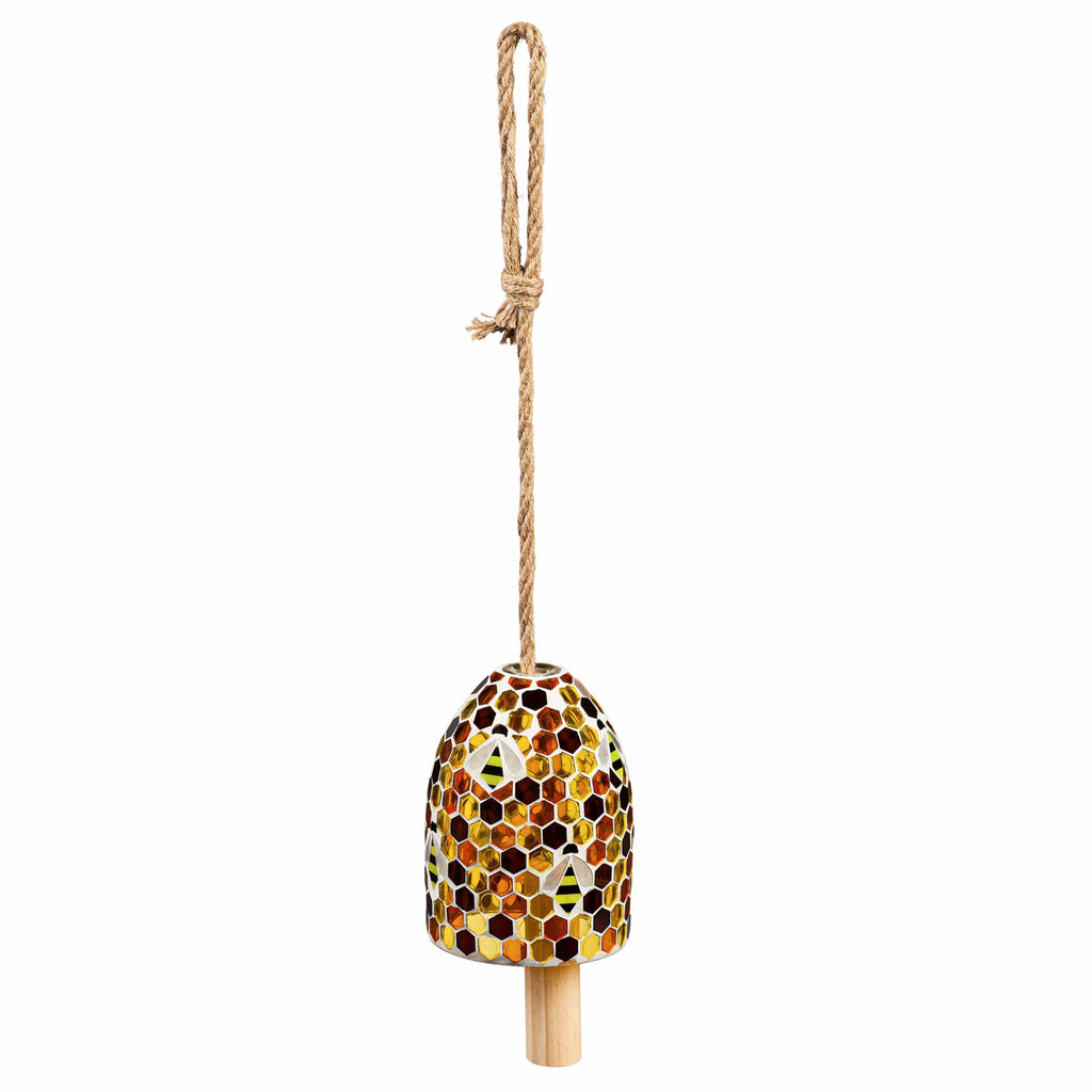 Honey Bees on Comb Glass Mosaic Bell Chime for Bee Lovers – The Pink Pigs