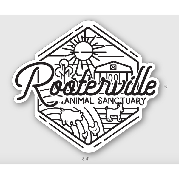 Rooterville Retro Cool Sticker! Share your love for the BEST sanctuary ...